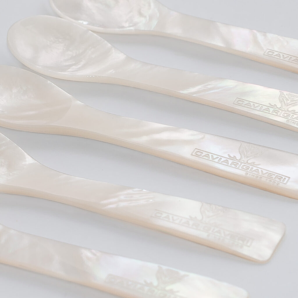 6 Mother of Pearl Caviar Spoons | Caviar Giaveri