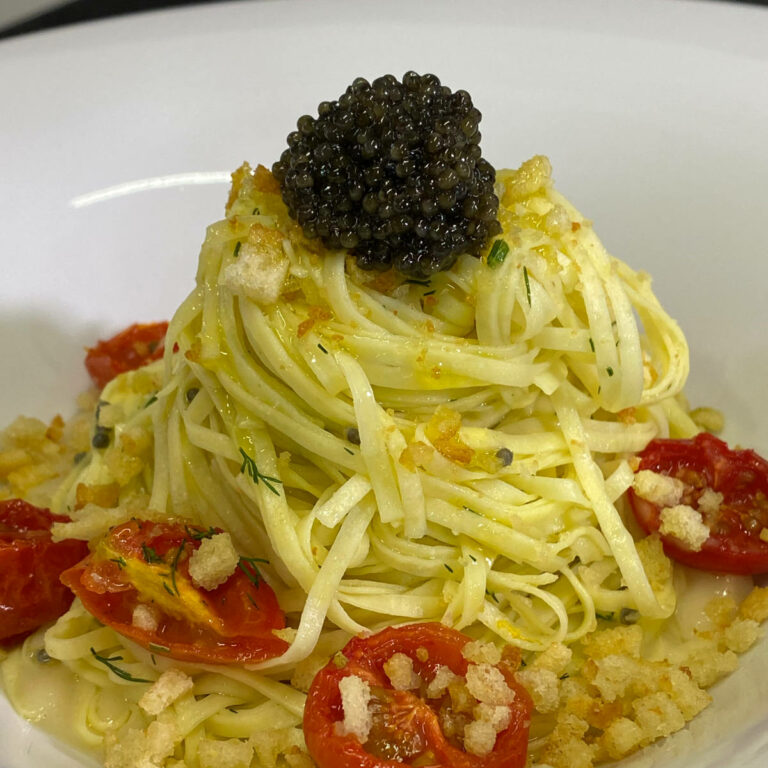 Egg Tagliolini with Caviar - Caviar Giaveri
